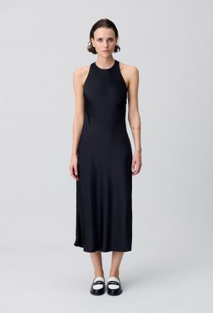 Claudie Pierlot Robe longue satin&eacute;e dos nu