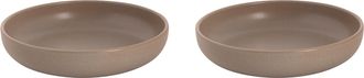 Palmers Sandy Loam Schale - 2er-Set - Steinzeug - &Oslash; 22 cm - grau, matt gl&auml;nzend gesprenkelt, kompakter Stil - f&uuml;r Pasta, Suppe oder als Obstschale - stapelbar