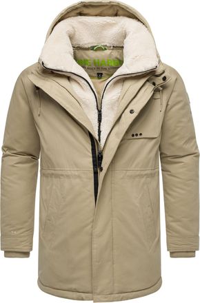 Stone Harbor Herren Winterjacke Navroos mit abnehmbarem Teddyfellkragen & Fleecefutter