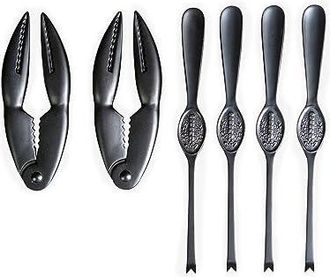 By On ByOn Besteck Set 6-teilig für Muscheln und Schalentieren aus rostfreiem Stahl in der Farbe Schwarz, 72201901