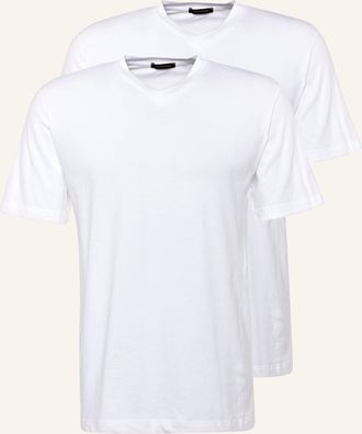 Schiesser 2er-Pack V-Shirts Essentials weiss