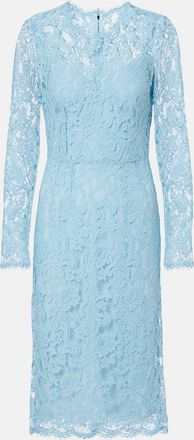 Dolce & Gabbana Robe de cocktail en dentelle de coton m&eacute;lang&eacute;