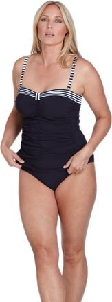 Sunflair Tankini Bandeau-Tankini - Bandeau-Top mit Softschalen für EIN verführerisches Dekolleté - gestreiftes und Gerafftes Set mit verstellbaren Trägern - kl