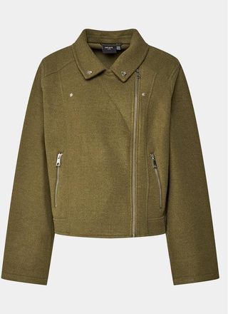 Vero Moda Curve Jacke aus Kunstleder 10299830 Braun Regular Fit