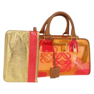 Loewe Pre-owned Cuir sacs-main - Femme - Pre-owned - Orange - Taille: ONE Size
