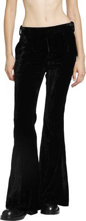 Ann Demeulemeester Adri Bootcut Trousers in Froiss&eacute; Velvet