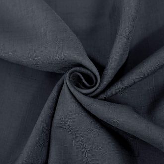 Deconovo Tischdecke Leinenoptik Lotuseffekt Tischwäsche Wasserabweisend Tischtuch 140x300 cm Dunkelgrau