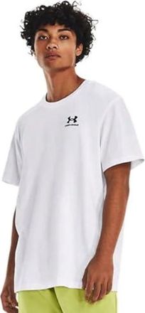 Under Armour T-Shirt à Manches Courtes pour Homme avec Logo UA brodé à Manches Courtes, Blanc, 1373997-100, Taille XL