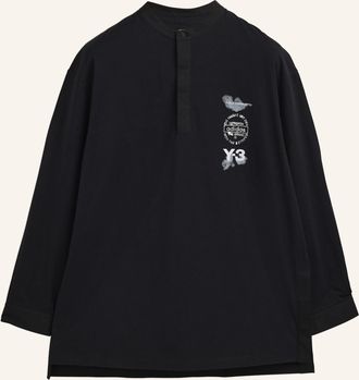 Yohji Yamamoto Y-3 Long Sleeve Poloshirt schwarz