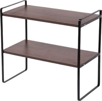 Generic Schreibtisch-B&uuml;cherregal - 2-st&ouml;ckiges Modernes Pr&auml;sentationsregal, K&uuml;chentheken-Schreibtischregal-Erh&ouml;hung F&uuml;r Zuhause, Schlafzimmer, K&uuml;che, Schrank,