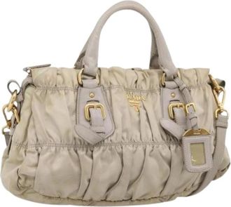Prada Sac &agrave; main vintage doccasion - Femme - Pre-owned - Beige - Taille: ONE Size