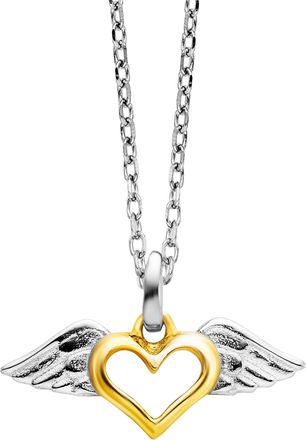 Julie Julsen Anh&auml;nger mit Kette 925 Silber rhodiniert teils vergoldet Heartwing