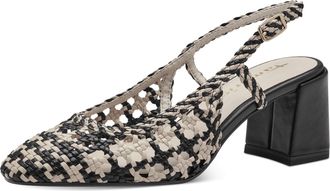 Tamaris Damen Sling Vegan Blockabsatz; Black Comb/schwarz; 41