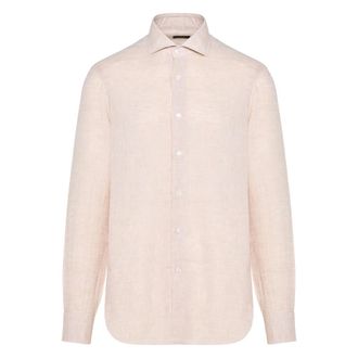 Barba Homme, Chemises, Beige, Taille: 3XL Chemise en lin