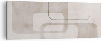 Arttor Panorama Bilder auf Leinwand Formen Minimalismus Hell Leinwandbild 140x50cm Wandbilder Dekoration Wohnzimmer Schlafzimmer Gro&szlig; XXL Wanddeko Bild Wand 