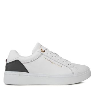 Tommy Hilfiger Sneakers Tommy Hilfiger Elevated Essential Court Sneaker FW0FW07635 Wei&szlig;