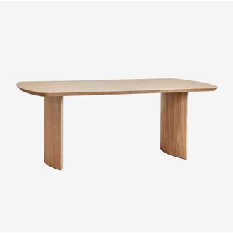 Sklum Sklum - Table à manger rectangulaire 200x100 cm en mdf touareg