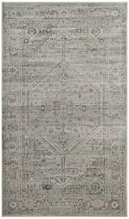 Safavieh Traditionell Teppich für Wohnzimmer, Esszimmer, Schlafzimmer - Vintage Collection, Kurzer Flor, Hellblau, 99 X 170 cm