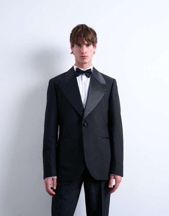 Topman Veste de smoking ajustée - Noir