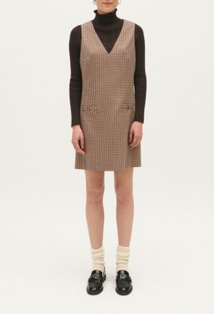 Claudie Pierlot Robe courte imprim&eacute;e camel