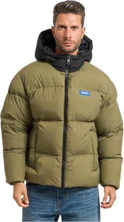 HUGO BOSS Homme, Vestes, Vert, Taille: S Veste verte déperlante avec capuche