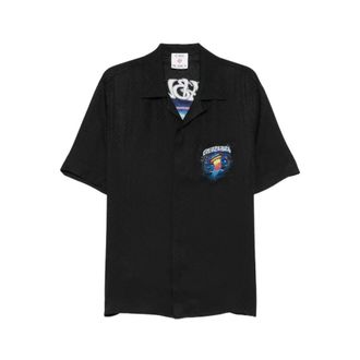 Casablanca Monogram Jacquard Hemd - - Shirts - Herren - Schwarzk - M