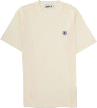 Stone Island Homme, Tops, Beige, Taille: L SS T-Shirt