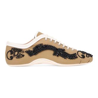 Dries Van Noten Femme, Chaussures, Beige, Taille: 40 EU Ballerines Baskets Brod&eacute;es