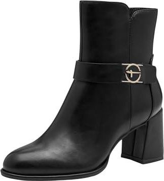 Tamaris Femme Damen Boot Heel 1-25337-45 Bottine, Noir, 38 EU