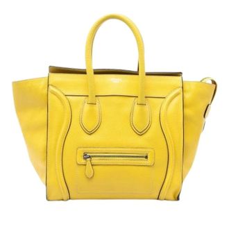 Celine Sac &agrave; main Mini Luggage Tote Pre-owned - Femme - Pre-owned - Jaune - Taille: ONE Size