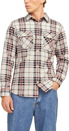 Jack & Jones Jjedarren Surchemise Ls Noos Chemise à Manches Longues, Mocha Bisque, M Homme