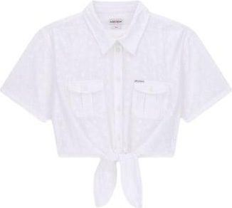 Guess Chemise dentelle courte &agrave; nouer en coton