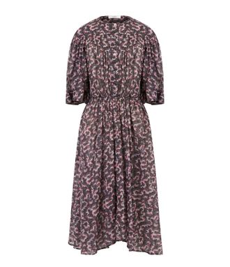 Isabel Marant Robe Imaggy Coton Organique Noir D&eacute;lav&eacute;