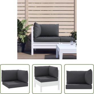 vidaXL vidaXL Outdoor-Kissen - Palettenkissen 3-tlg. Anthrazit Oxford-Gewebe
