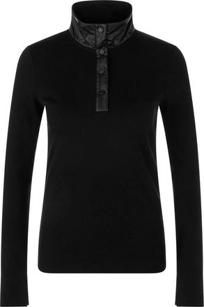 Marc Cain Damen Langarmshirt mit glänzendem Kragen