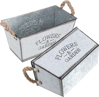 Hemobllo 2 St&uuml;ck Vintage Eisen Blumentopf Metall Eimer Robust Retro Pflanzk&uuml;bel Kreatives Pflanzgef&auml;&szlig; &Auml;sthetische Raumdekoration f&uuml;r Innen und Au&szlig;en