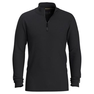 Smartwool Herren Mens Classic All-Season Merino Base Layer 1/4 Zip Baselayer-Shirt, Black, L