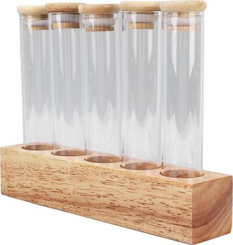 CHICIRIS Kaffee-Aufbewahrungsbeh&auml;lter mit St&auml;nder, Luftdichte R&ouml;hren f&uuml;r Kaffeebohnen, f&uuml;r Zuhause und Caf&eacute;, 5er-Set (5 Loch)