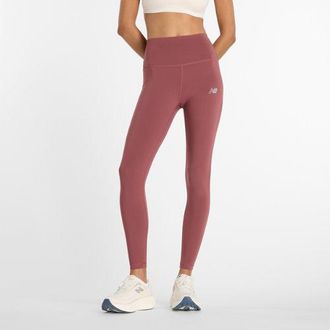 New Balance Damen RC Legging 25 in Rot, Poly-Strick, Gr&ouml;&szlig;e XS