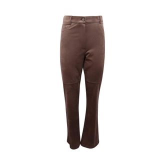 D.exterior Alcantara Effekt Hose Made in Italy - - Trousers - Damen - Braun - M