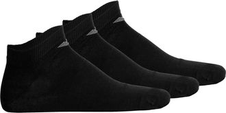 Emporio Armani Herren Casual Cotton 3-Pack Sneaker Socks 3er-Pack Sneakersocken, Schwarz/Schwarz/Schwarz, L-XL