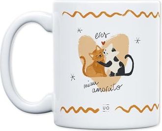 UO Tasse mit Aufschrift Miau-Amorcity, ein lustiges und liebevolles Geschenk für Ihren Partner, um Ihre Liebe auf originelle Weise zu beweisen. Hochwerti