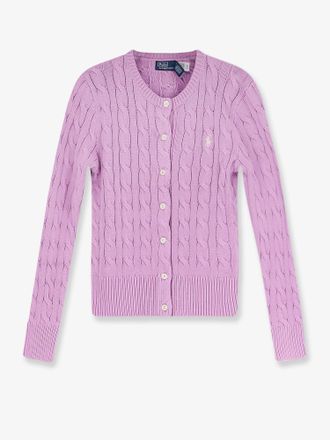 Ralph Lauren Cotton cardigan with contrasting logo - POLO RALPH LAUREN - gender_Woman