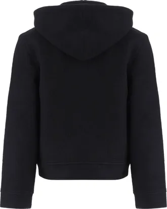 Emporio Armani Wool Blend Blouson Hoodie - Black