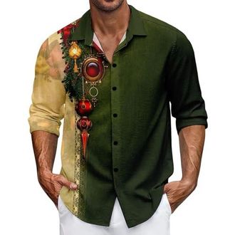 Generic Xmas Chemises de No&euml;l Hommes Chemise d&eacute;contract&eacute;e Laid Tenue de No&euml;l Rouge Chemises Amusant Or Polo Chemisier de No&euml;l No&euml;l Personnalis&eacute; Chemise de No&euml;