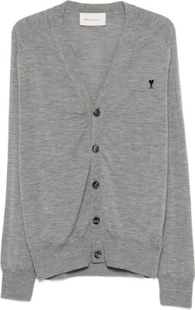 Ami Homme, Pulls, Gris, Taille: 2XL Cardigan col en V
