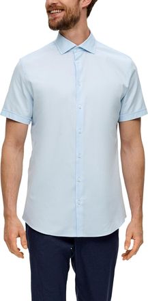 s.Oliver Black Label Herren 2145476 Hemd, blau 53K1, 39