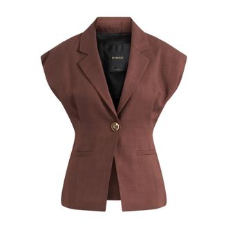 Pinko Pinko, Femme, Vestes, Brun, Taille: 36 FR Gilet Floella