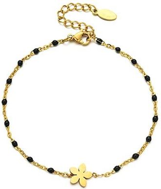 Generic Mignon cha&icirc;ne en Acier Inoxydable Ethnique Poignet Mode Marguerite Fleur Femmes Bracelet Bracelet pour Femme f&ecirc;te Bijoux cadeauTraitement Durable