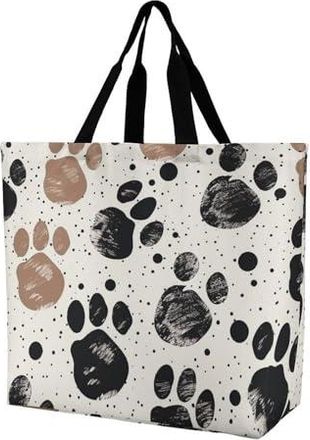 Generic Patte De Chien Sac Fourre Tout Grand Tote Bag Imperm&eacute;able Sac Courses Pour Travail Shopping Universit&eacute;